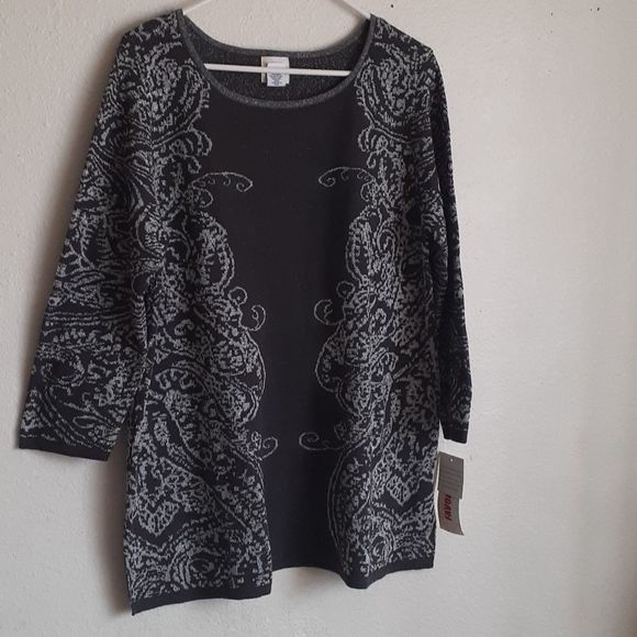 Ruby Rd. | Sweaters | Ruby Rd Favorites Sweater Xl Color Gray And Silve ...